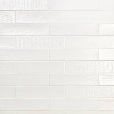 Ivy Hill Tile Ace White 2 in. x 8 in. x 9 mm Polished Ceramic Subway ...