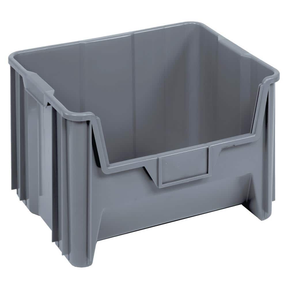 QUANTUM STORAGE SYSTEMS Giant Stack 41.66 qt. Container in Gray(3-Pack ...