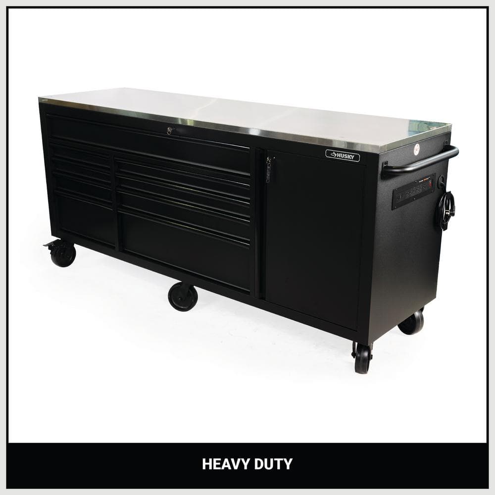 Reviews for Husky 84 in. W x 24 in. D 9-Drawer Heavy-Duty Mobile ...