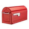 Architectural Mailboxes Boulder Red, Large, Steel, Post Mount Mailbox ...