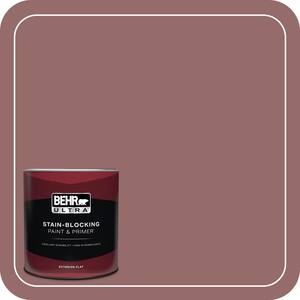 BEHR ULTRA 1 gal. #140F-5 Clay Ridge Flat Exterior Paint & Primer ...