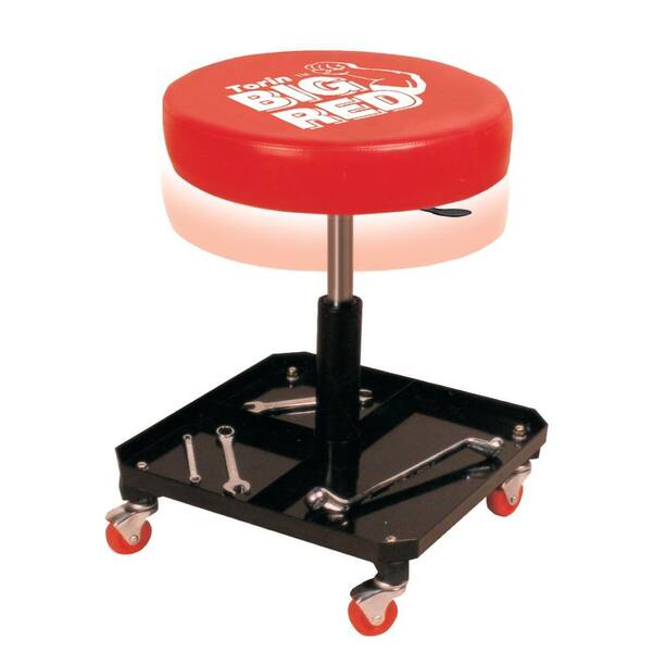 Big Red 250 lbs. 15 in. L Pneumatic Rolling Mechanic Creeper Seat with Tool Tray TR6350 - The ...