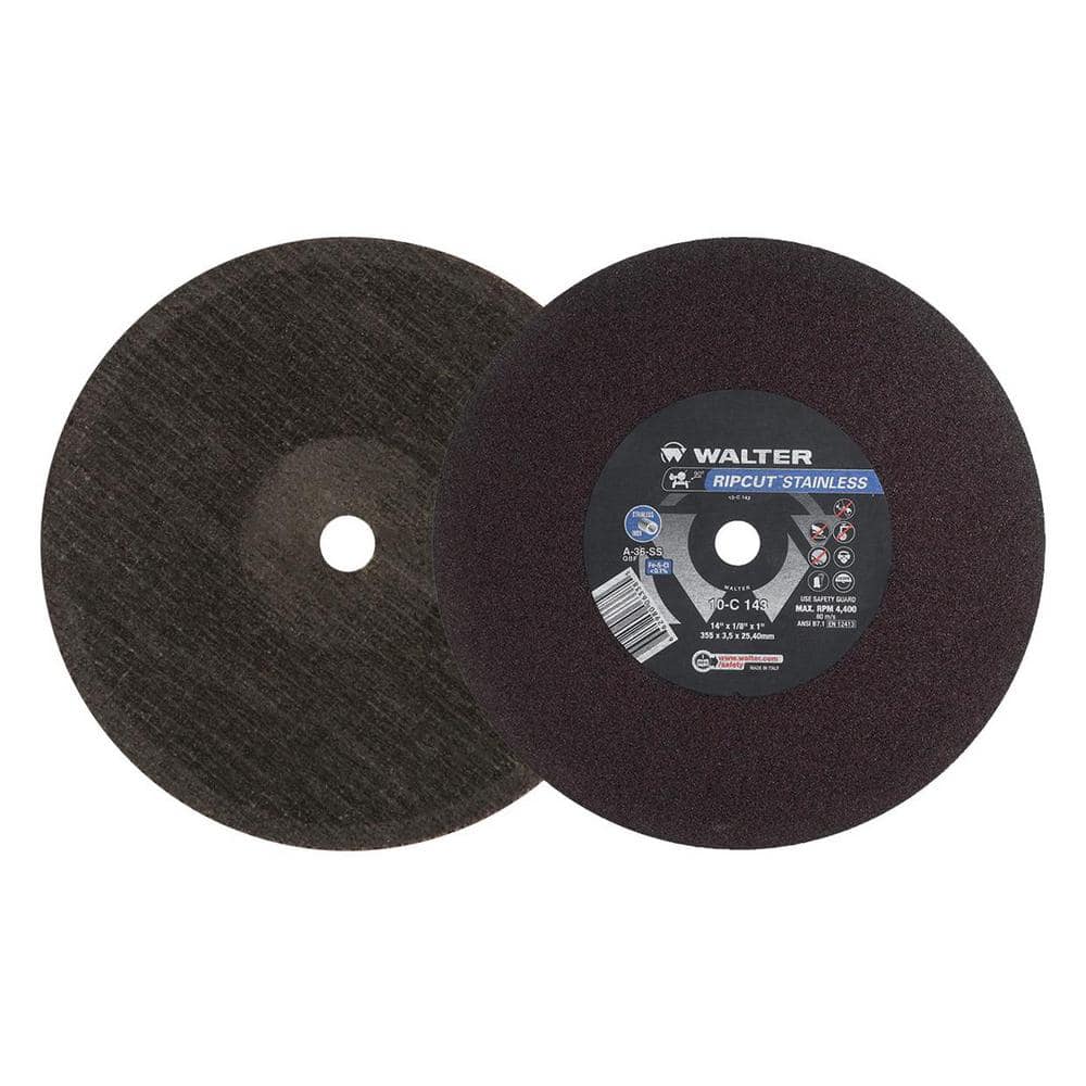 WALTER SURFACE TECHNOLOGIES RIPCUT 14 in. x 1 in. Arbor x 1/8 in. T1 GR ...