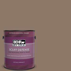 BEHR PREMIUM PLUS 8 oz. #PPU5-05 Coconut Shell Flat Interior/Exterior ...