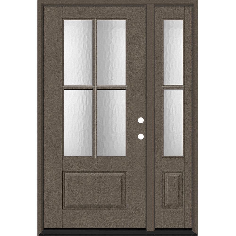 Steves & Sons Regency 51 in. x 80 in. 3/4 Lite 4SDL Oasis Deco Glass ...