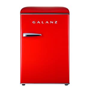 Galanz 3.3 cu. ft. Retro Mini Fridge Single Door in Hot Rod Red with ...