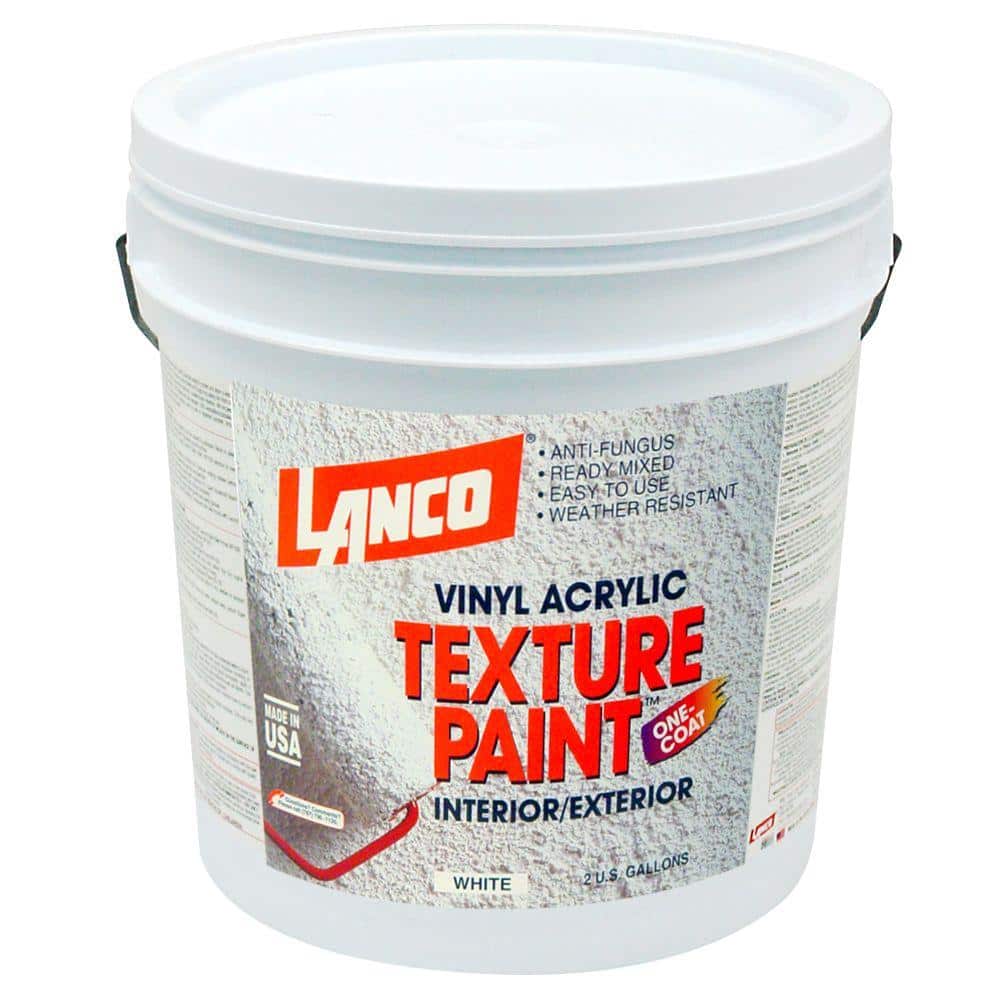 Lanco 2 Gal. Acrylic Ultra Pure White Texture Paint ST600-3 - The Home ...