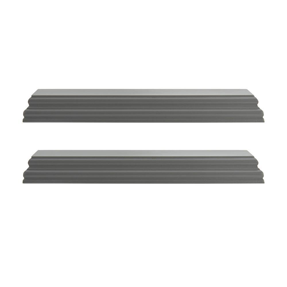Melannco 4-in w x 16-in l x 1.75-in h Gray MDF/Wood Moulding Decorative ...