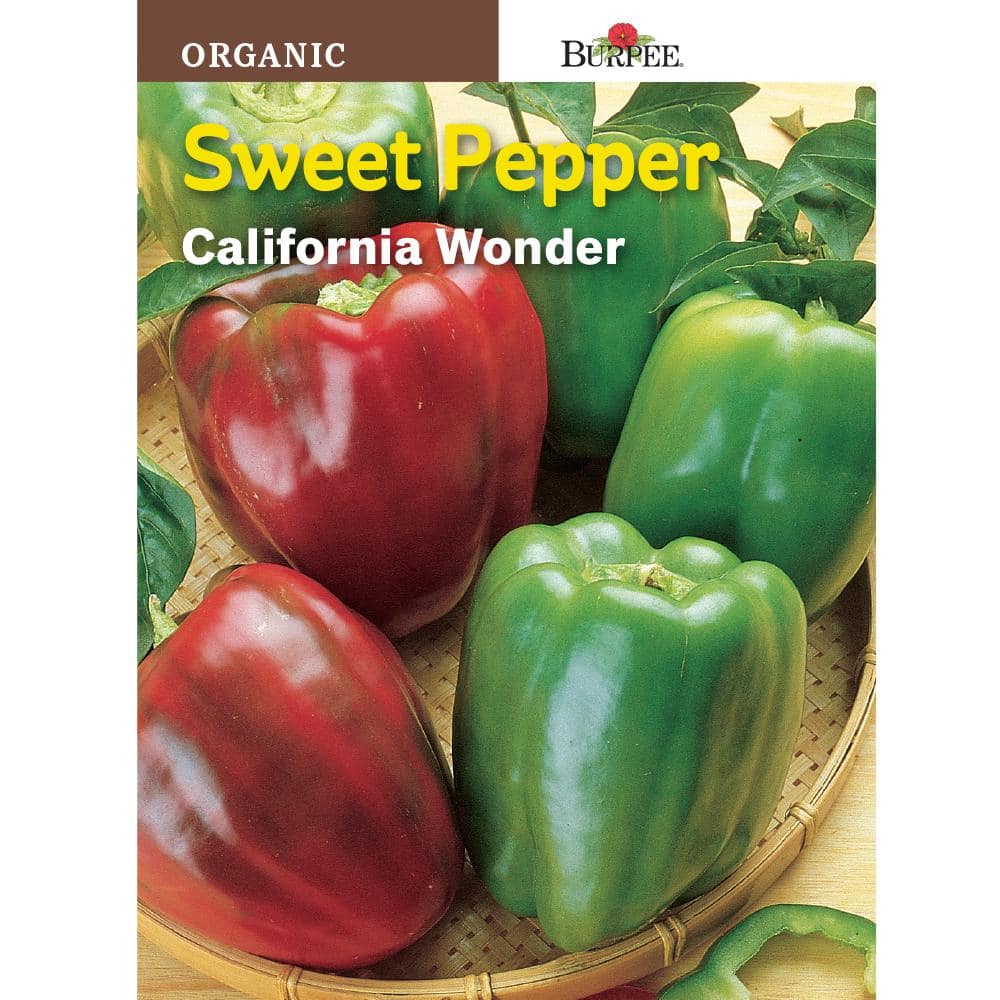 Burpee Pepper Sweet California Wonder Organic Seed 60522 - The Home Depot