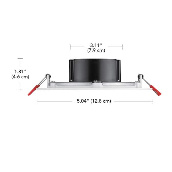 Commercial Electric 4 In Matte White Integrated Led Commercial