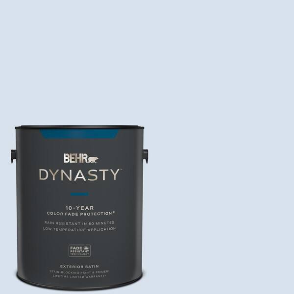 BEHR DYNASTY 1 gal. #580A-2 Icy Bay Satin Enamel Exterior Stain ...