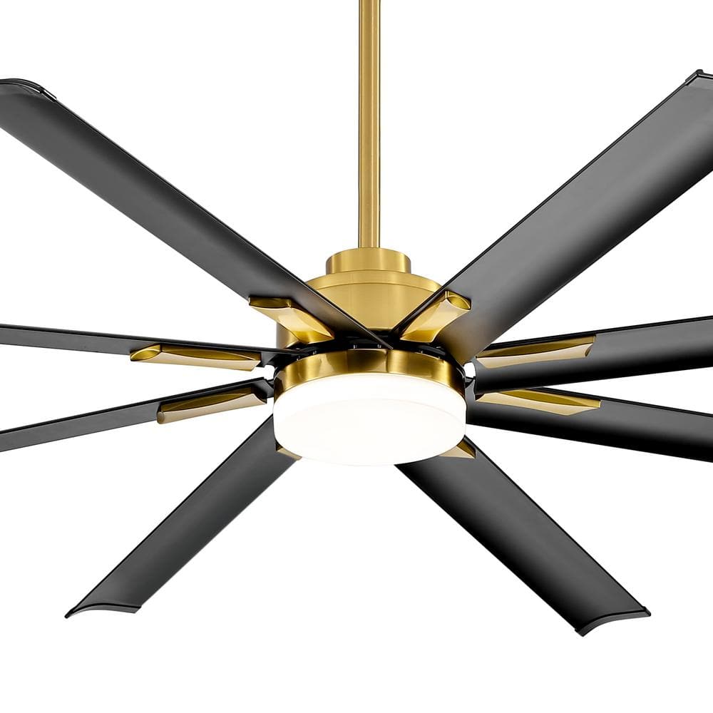 Lamober Windmill 72 in. LED Indoor Gold Ceiling Fans with Light and ...