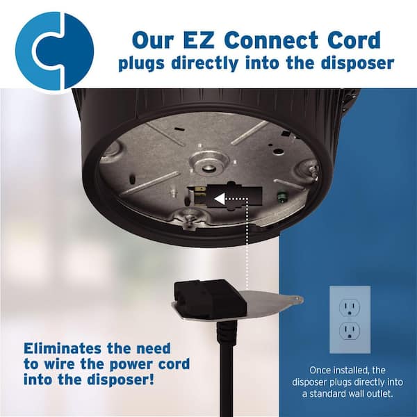 InSinkErator EZ Connect 3-Foot Power Cord for EZ Connect Power and ...