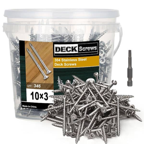 Afoxsos 304 Stainless Steel Flat Head T25 Torx Drive Wood Deck Screws ...