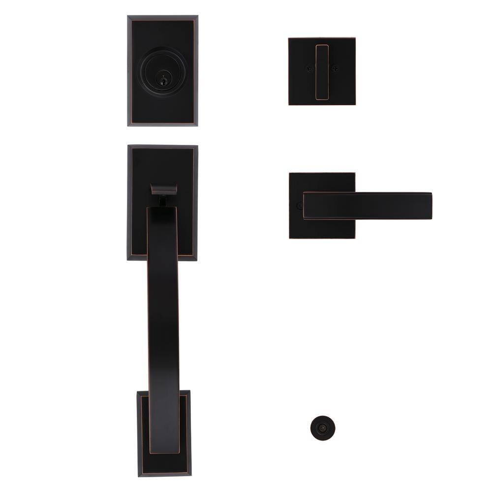 eModernDecor CozyBlock Round Lever, Oil Rubbed Bronze Single Door ...