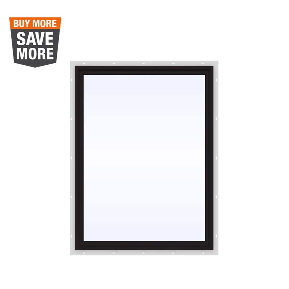 Reviews for JELD-WEN 36 in. x 48 in. V-4500 Series Black Exterior/White ...