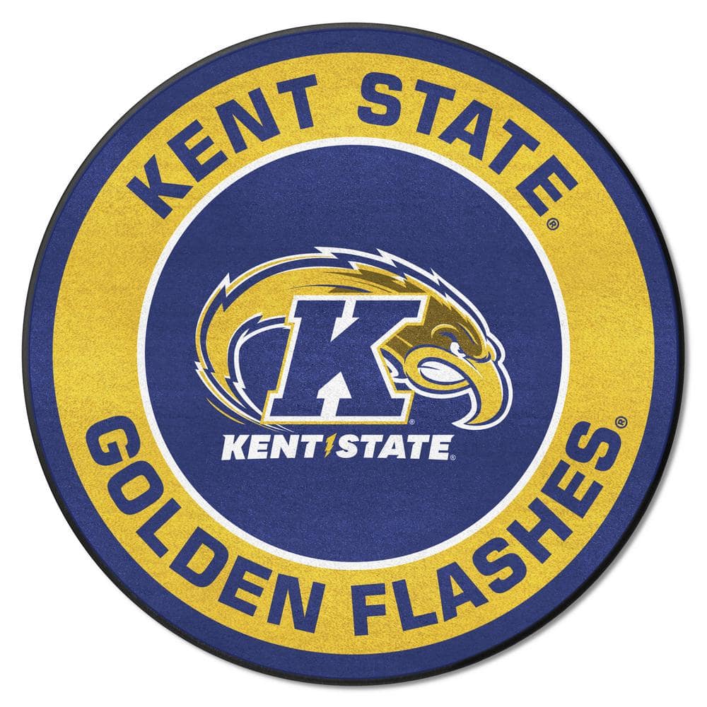 FANMATS Kent State University Yellow Roundel Rug - 27 in. Dia 33674 ...