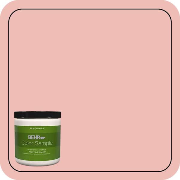 BEHR PREMIUM PLUS 8 oz. #BIC-04 Pink Taffy Semi-Gloss Interior/Exterior ...