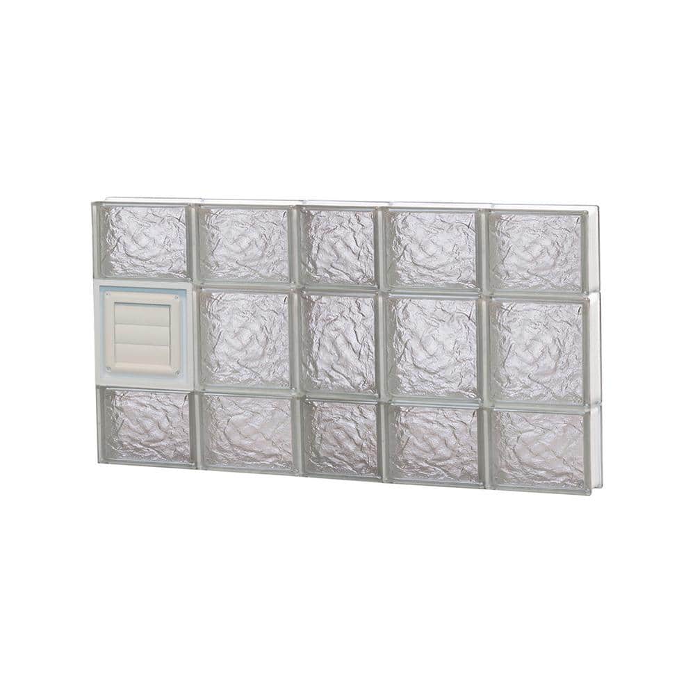 Clearly Secure 36.75 in. x 19.25 in. x 3.125 in. Frameless Ice Pattern ...