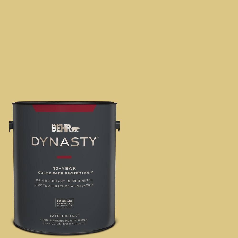 BEHR DYNASTY 1 gal. #390D-5 Sea Kelp Flat Exterior Stain-Blocking Paint ...