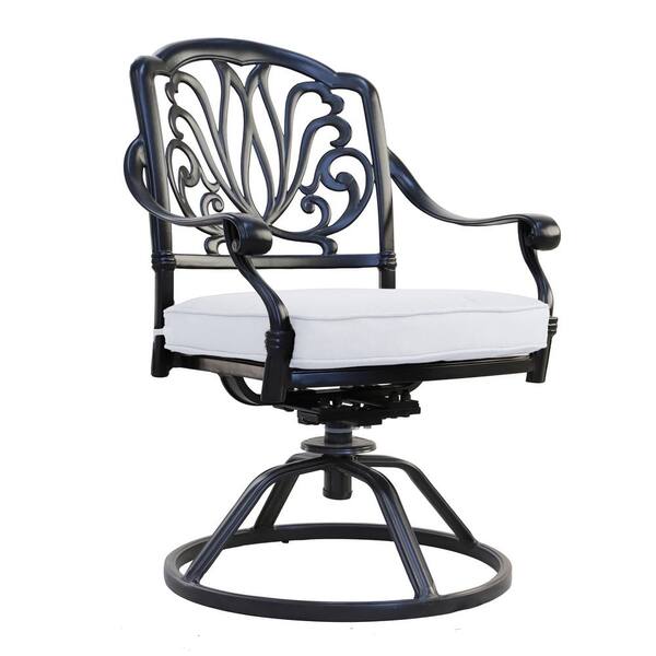 GC GATHERCRAFT Geneva 360° Swivel Rocker Cast Aluminum Outdoor Dining ...