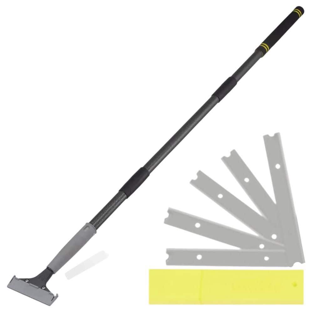 16-47 in. Adjustable Heavy Duty Floor Scraper Tool with 5-Pieces 4 in ...