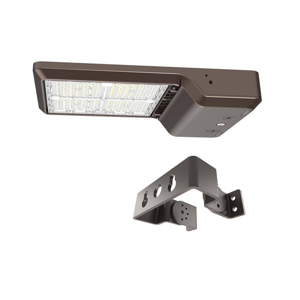 ETI LIGHTING 400-Watt Equivalent Integrated LED Bronze Area Light with ...