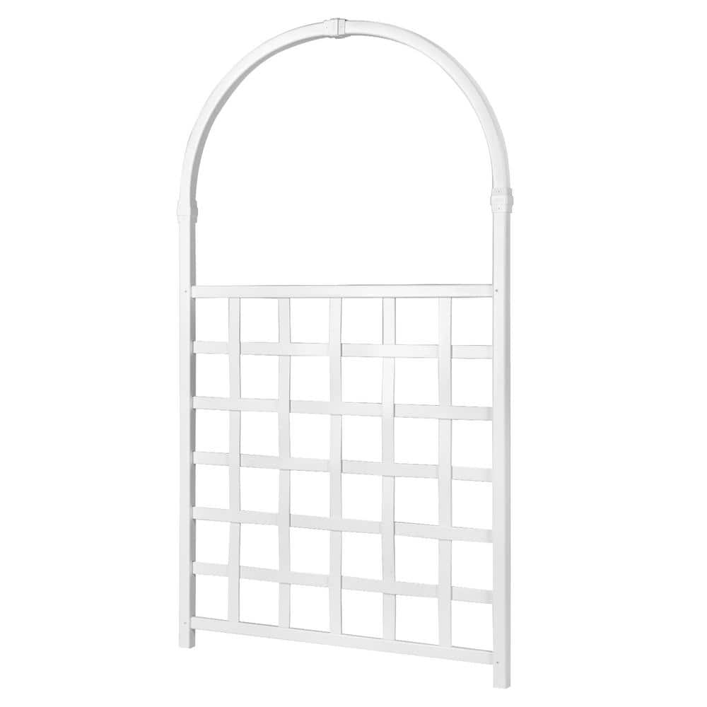 Karl home 74.4 in. PVC Garden Trellis Panel K1G54000078 - The Home Depot