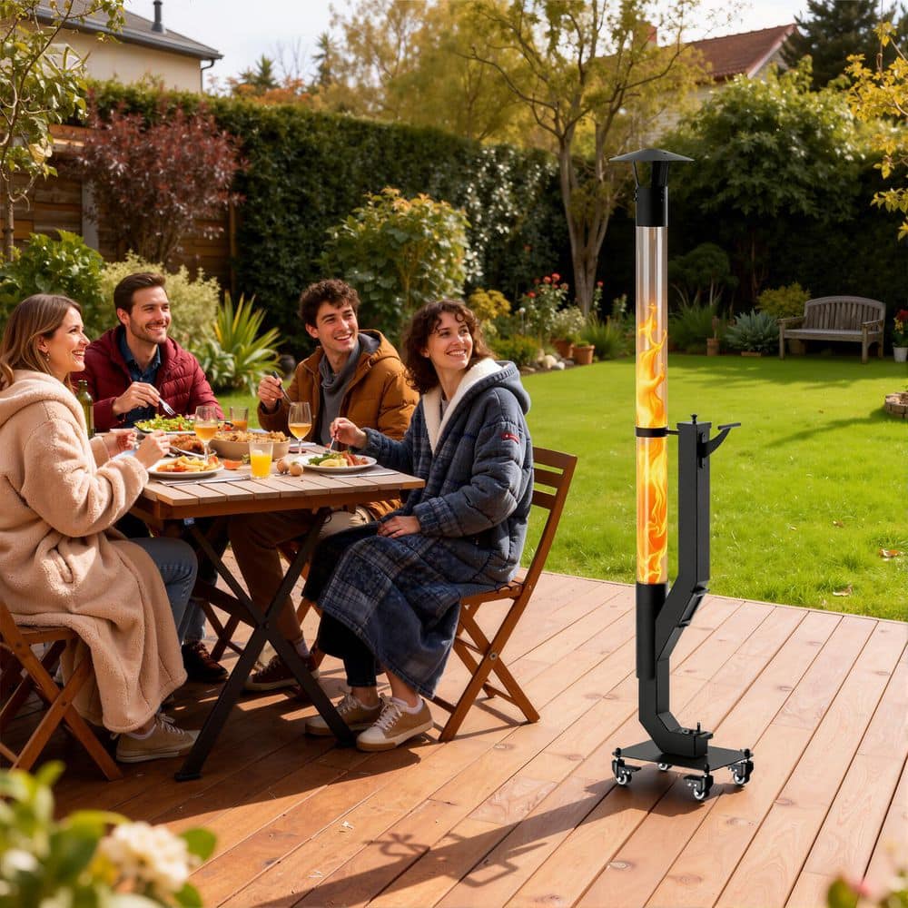 Yangming 12,300 BTU 63.9 in. H Carbon Steel Wood Pellet Smokeless ...