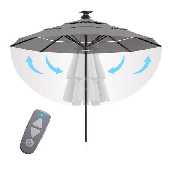 ABOVE Height 2-Series 11 ft. Smart Patio Umbrella with Remote, Wind ...