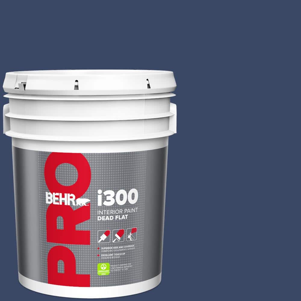 BEHR PRO 5 gal. #MQ5-14 Bon Nuit Dead Flat Interior Paint PR31305 - The ...