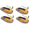 Intex Inflatable 2-Person Floating Boat Raft Set with Oars and Air Pump ...