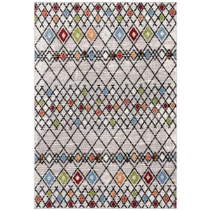 SAFAVIEH Amsterdam Beige/Blue 7 ft. x 7 ft. Geometric;Trellis Square ...