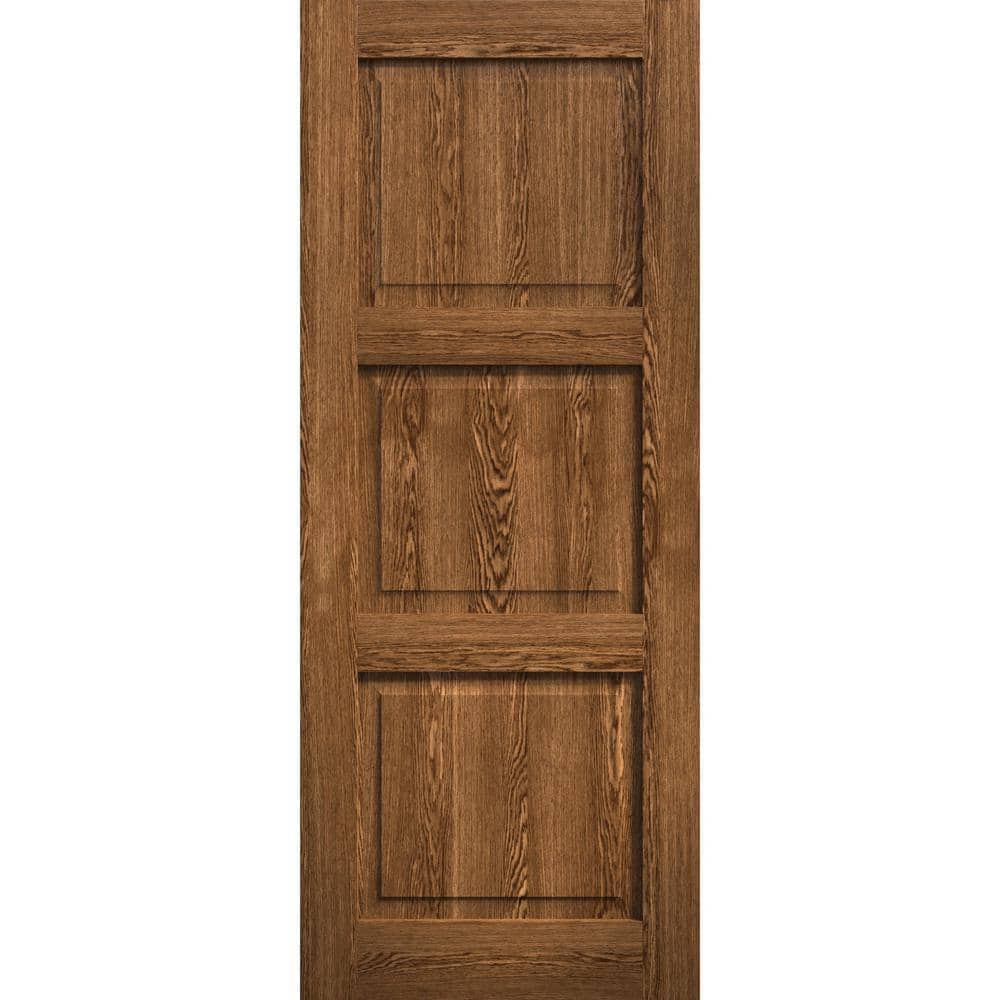 Sartodoors 36 in. x 80 in. Cognac Oak Color Solid Wood Slab With ...