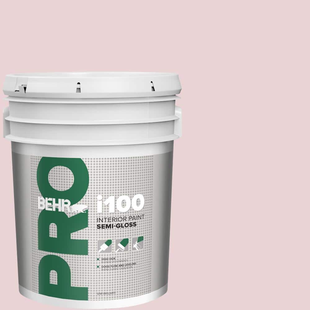 BEHR PRO 5 gal. #S130-1 Beloved Pink Semi-Gloss Interior Paint PR17005 ...