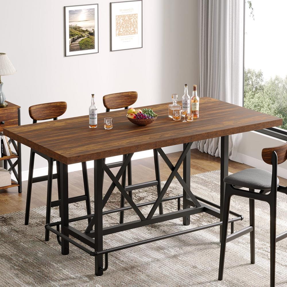 Tall rustic dining table store