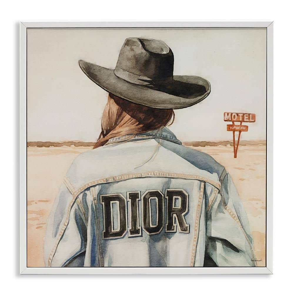 Stupell Industries Glam Cowgirl in Desert by Amanda Greenwood White ...