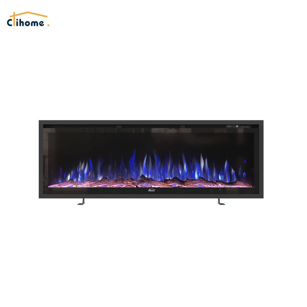 Reviews for Clihome Flame 50 in. Black Wall-Mounted Thermostat Electric ...