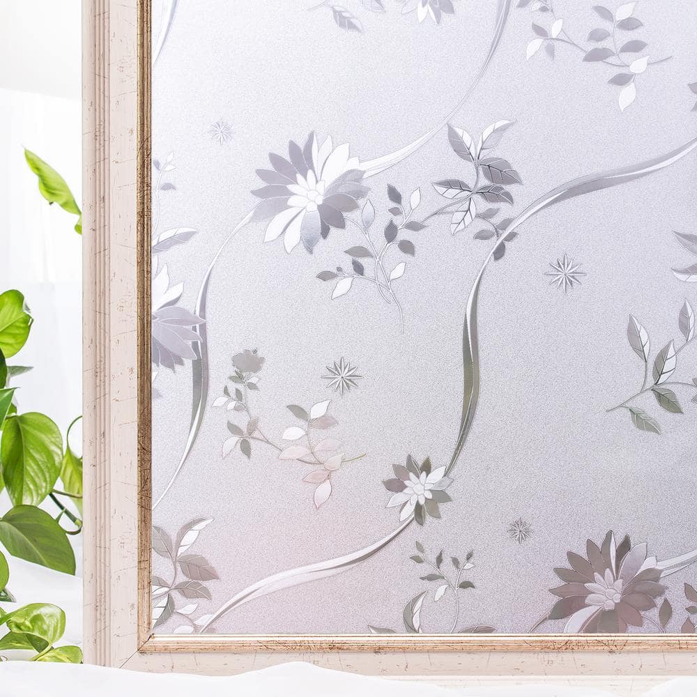 COTTON COLORS 35.4 in. x 78.7 in. Decorative and Privacy 3D Window Film ...