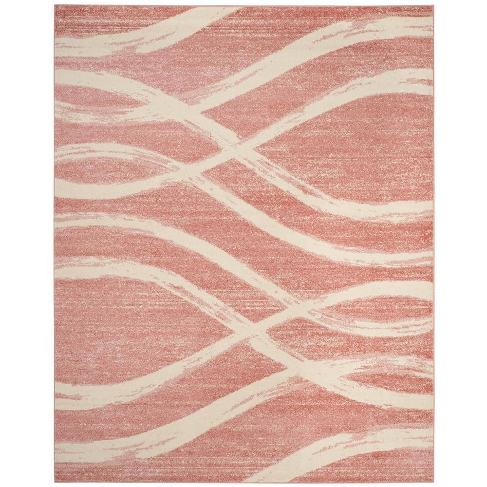 SAFAVIEH Adirondack Rose/Cream 8 ft. x 10 ft. Waves Area Rug ADR125Z-8W ...