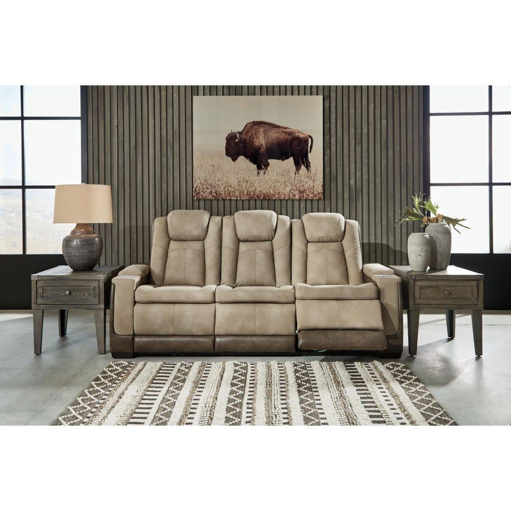 Signature DESIGN BY ASHLEY Next-Gen DuraPella 86 in. Square Arm Faux ...