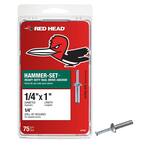 Red Head 1/4 in. x 2 in. Hammer-Set Nail Drive Concrete Anchors (15 ...