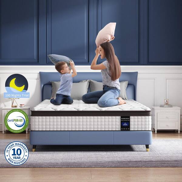 Kescas Full Medium Firm Memory Foam 12 in. Bed-in-a-Box Mattress TA-K ...