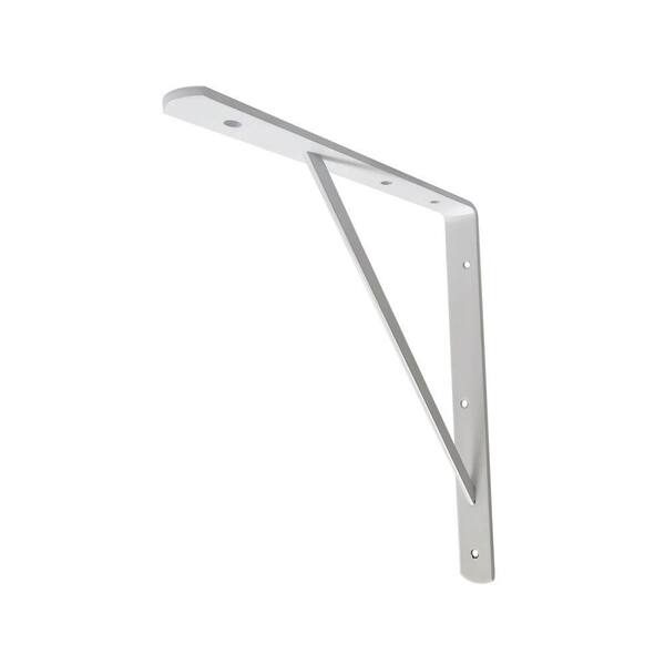 Everbilt 12 in. x 8 in. White Steel HD Shelf Bracket 25223PHLHD - The ...