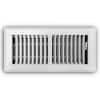 Everbilt 4 in. x 10 in. 2-Way Steel Floor Register in White E150MW04X10 ...