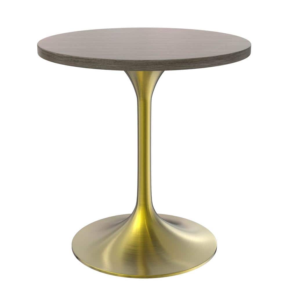 Leisuremod Verve Mid-Century Modern 27 in. Round Dining Table with MDF ...