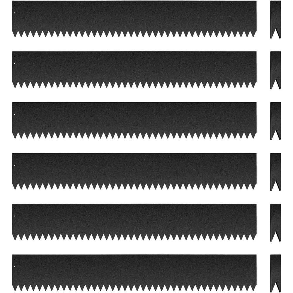 Phewnyzo 6-Pieces 40 in. x 6 in. Galvanized Steel Landscape Edging Kit ...