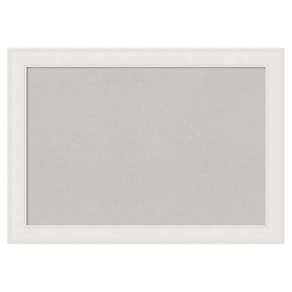 Amanti Art Textured White Framed Grey Corkboard 41 in. x 29 in ...