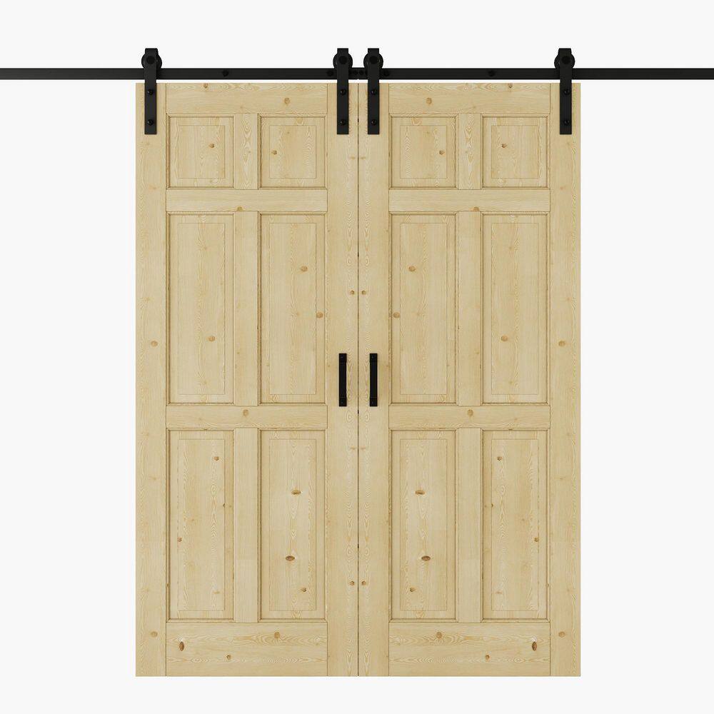 ARK DESIGN 56 in. x 80 in. (Double 28 in.) 6-Panel Unfinished Solid ...