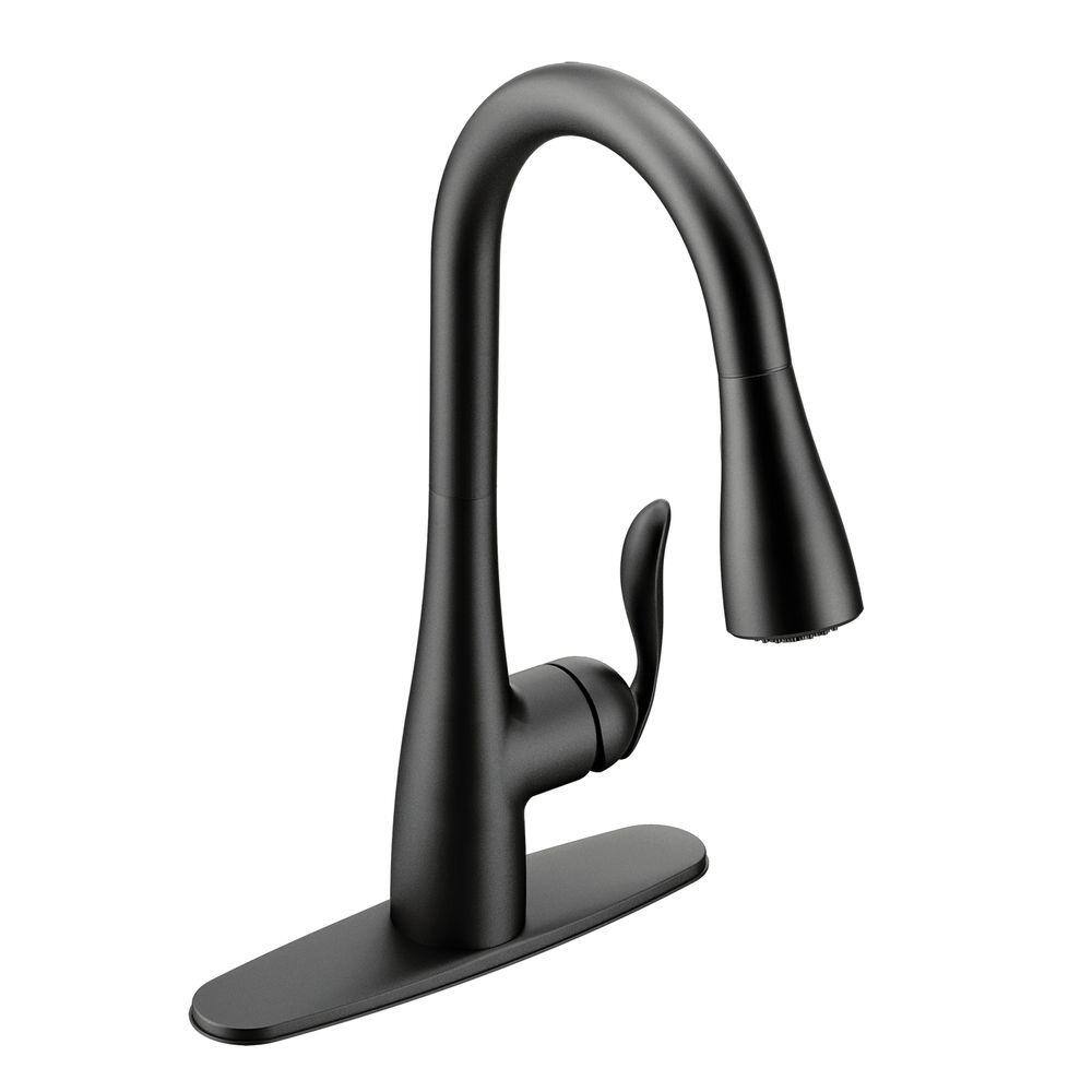 MOEN Arbor Single-Handle Pull-Down Sprayer Kitchen Faucet with Power ...